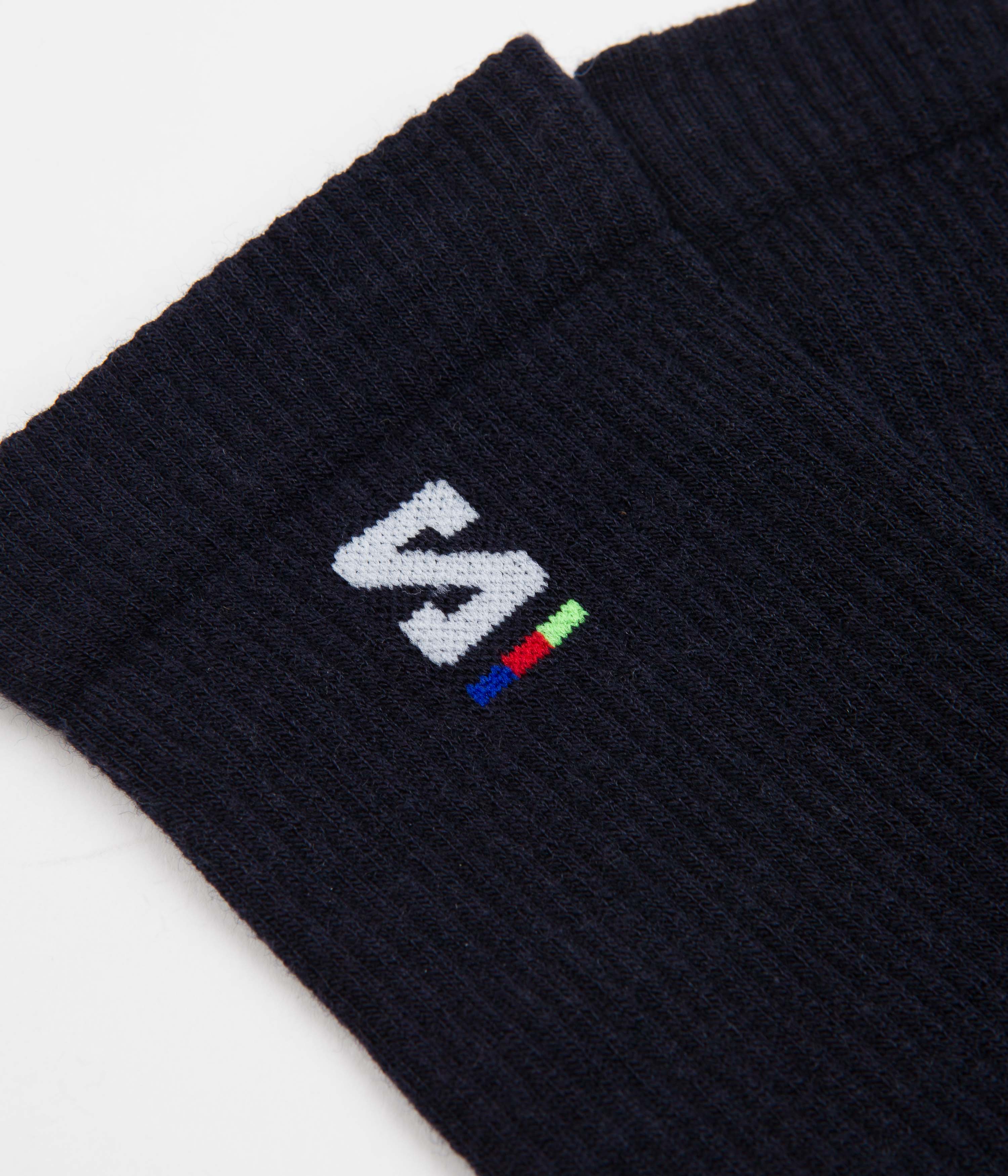 Salomon Sunday Smart Crew Socks - Dark Sapphire / White | Flatspot