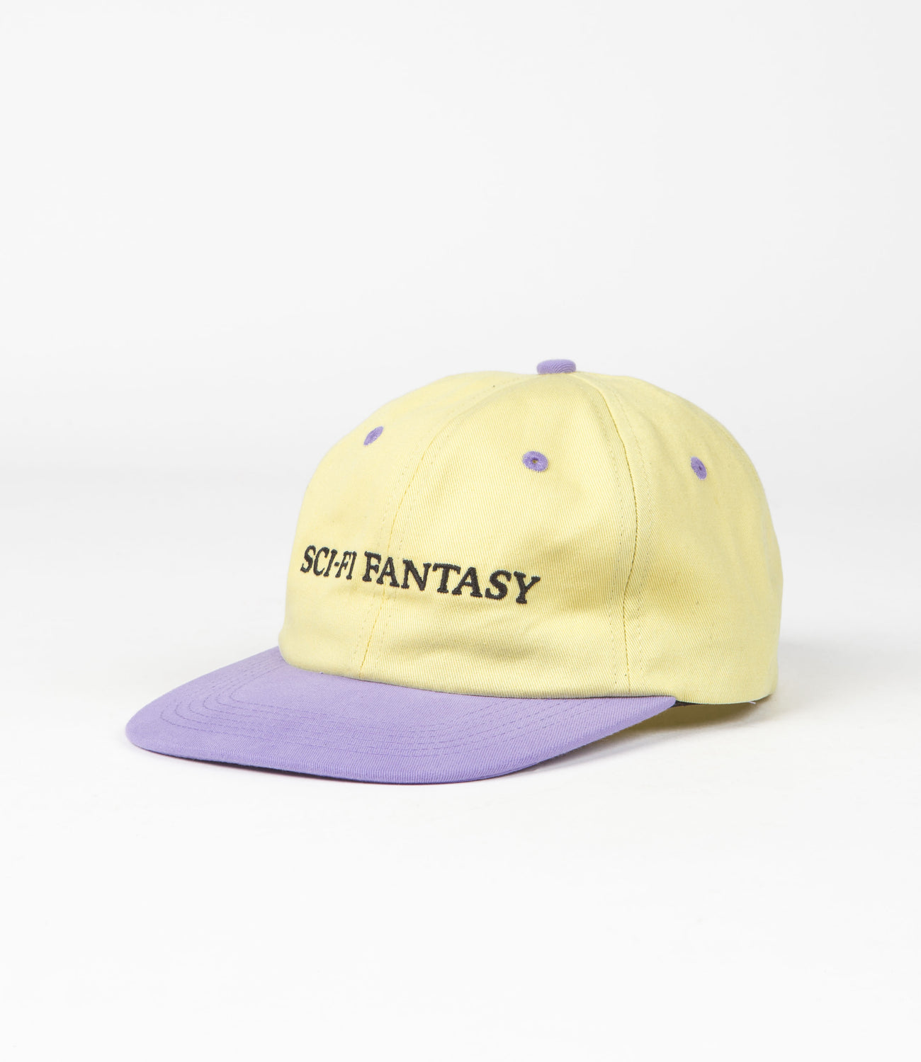 Sci-Fi Fantasy Flat Logo Cap - Cream / Purple | Flatspot