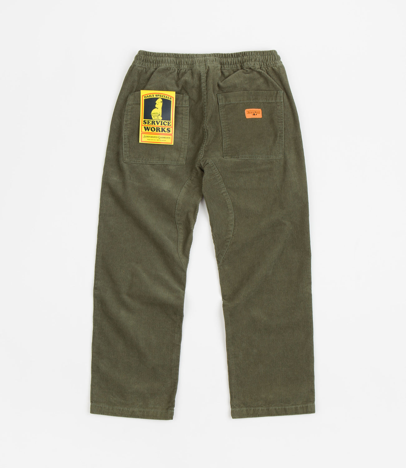Service Works Classic Corduroy Chef Pants - Olive | Flatspot