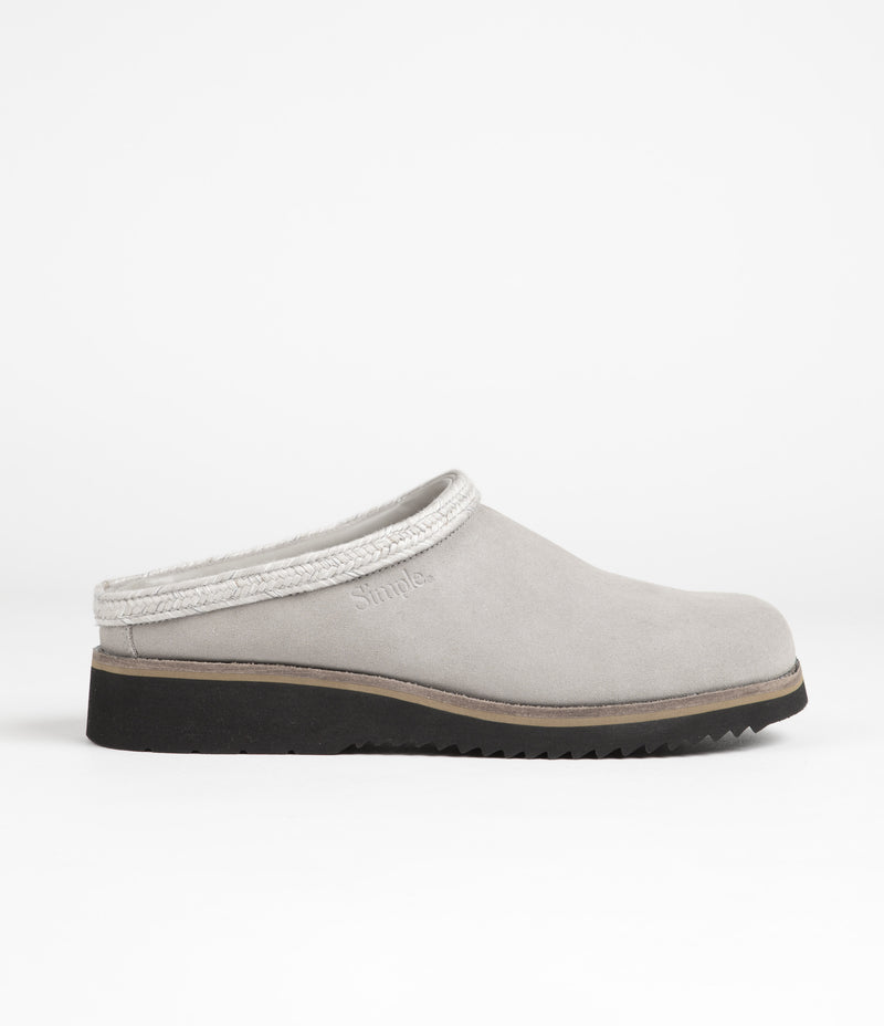 Simple Original Suede Clogs - Stone | Flatspot