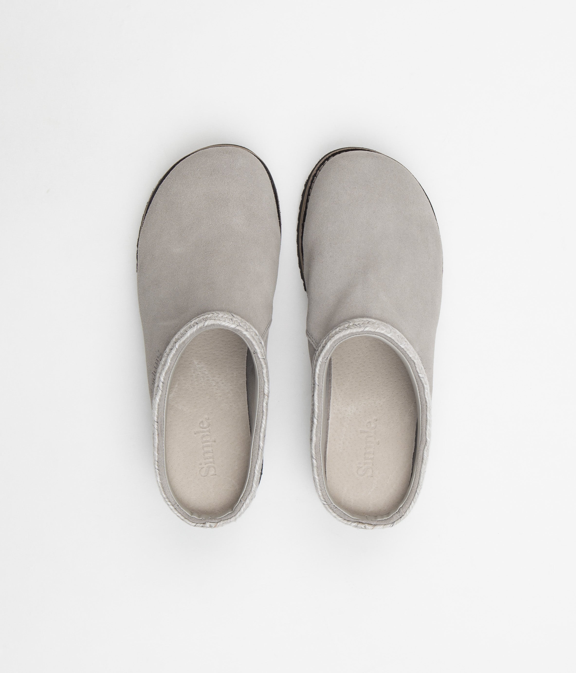Simple Original Suede Clogs - Stone | Flatspot