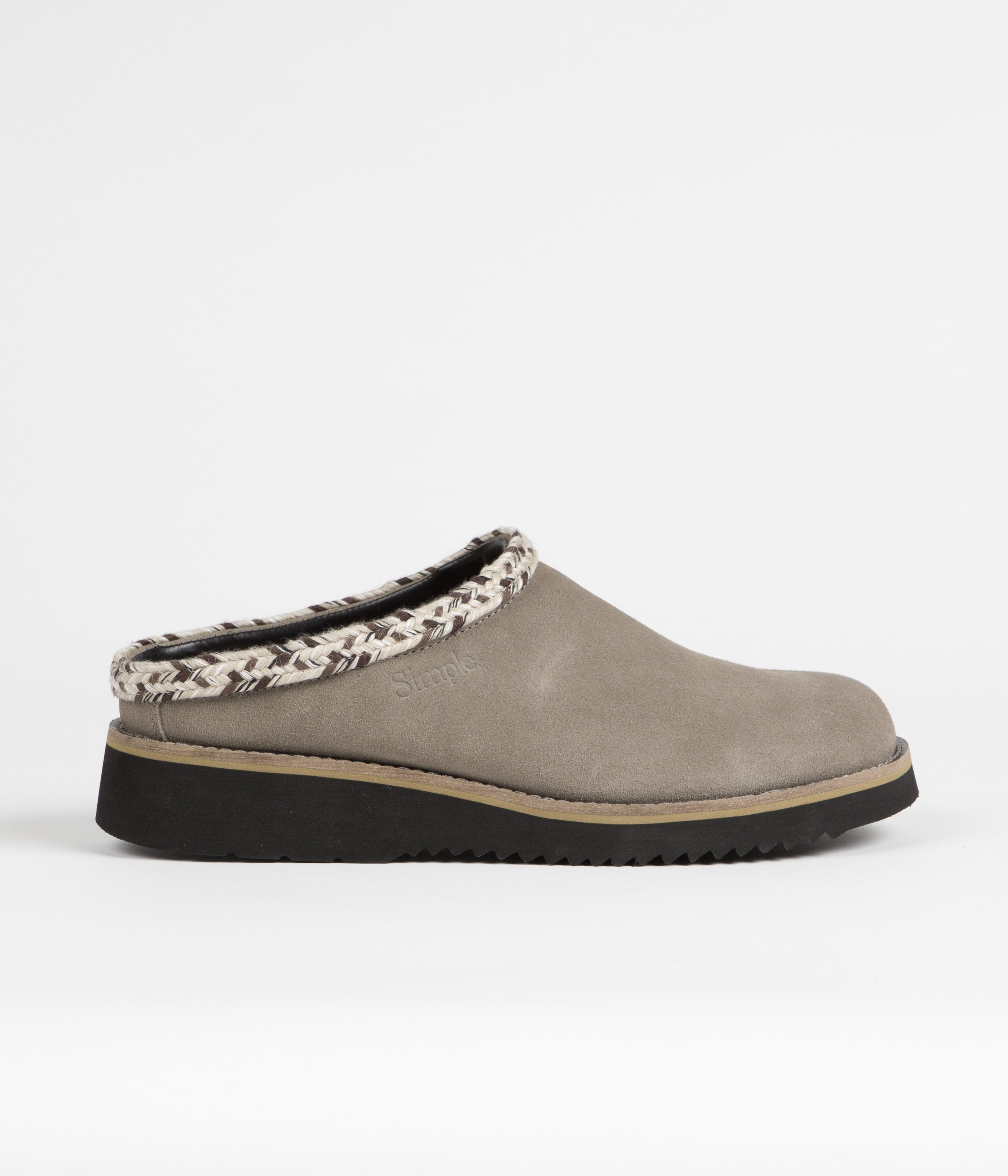 Simple Original Suede Clogs - Taupe | Flatspot