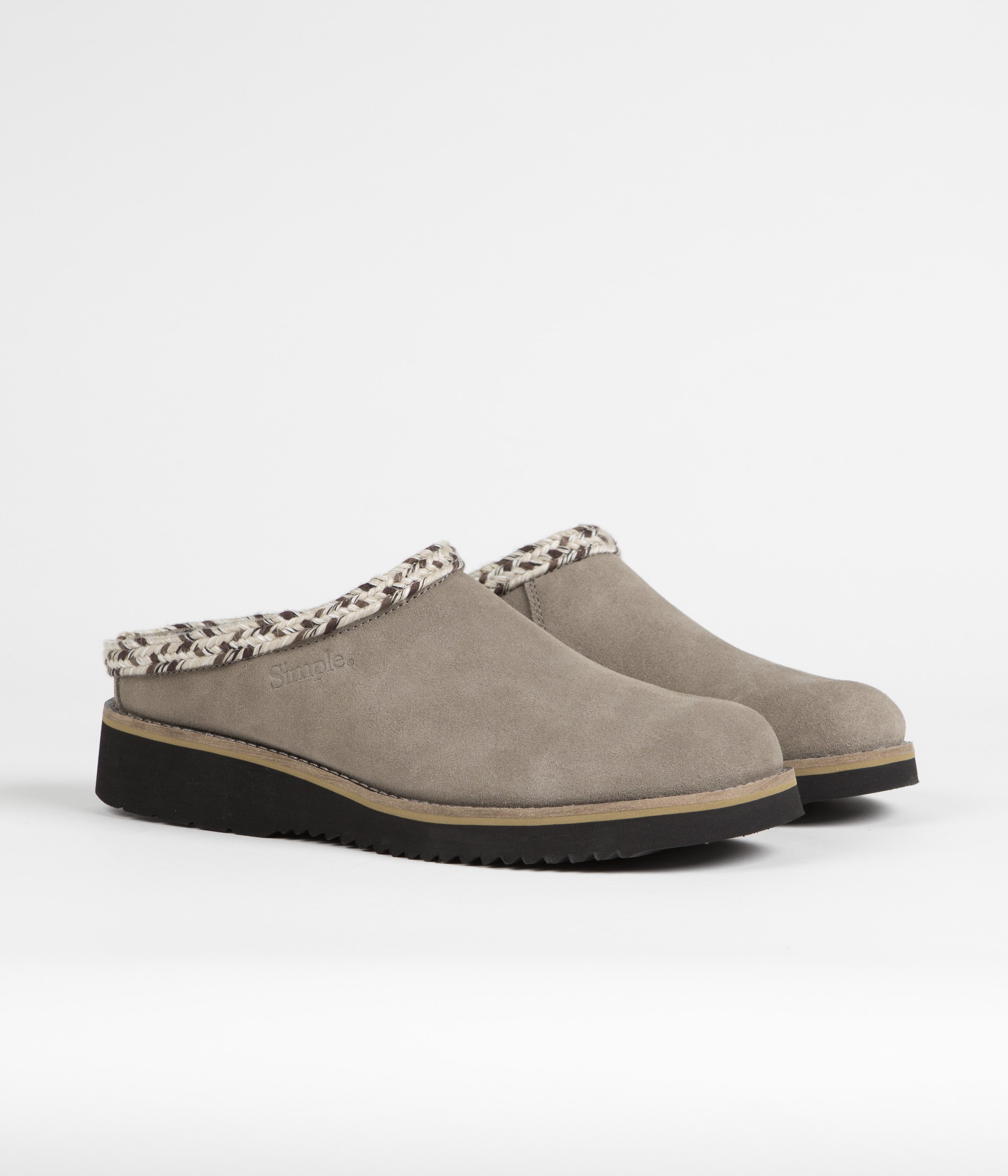 Simple Original Suede Clogs - Taupe | Flatspot