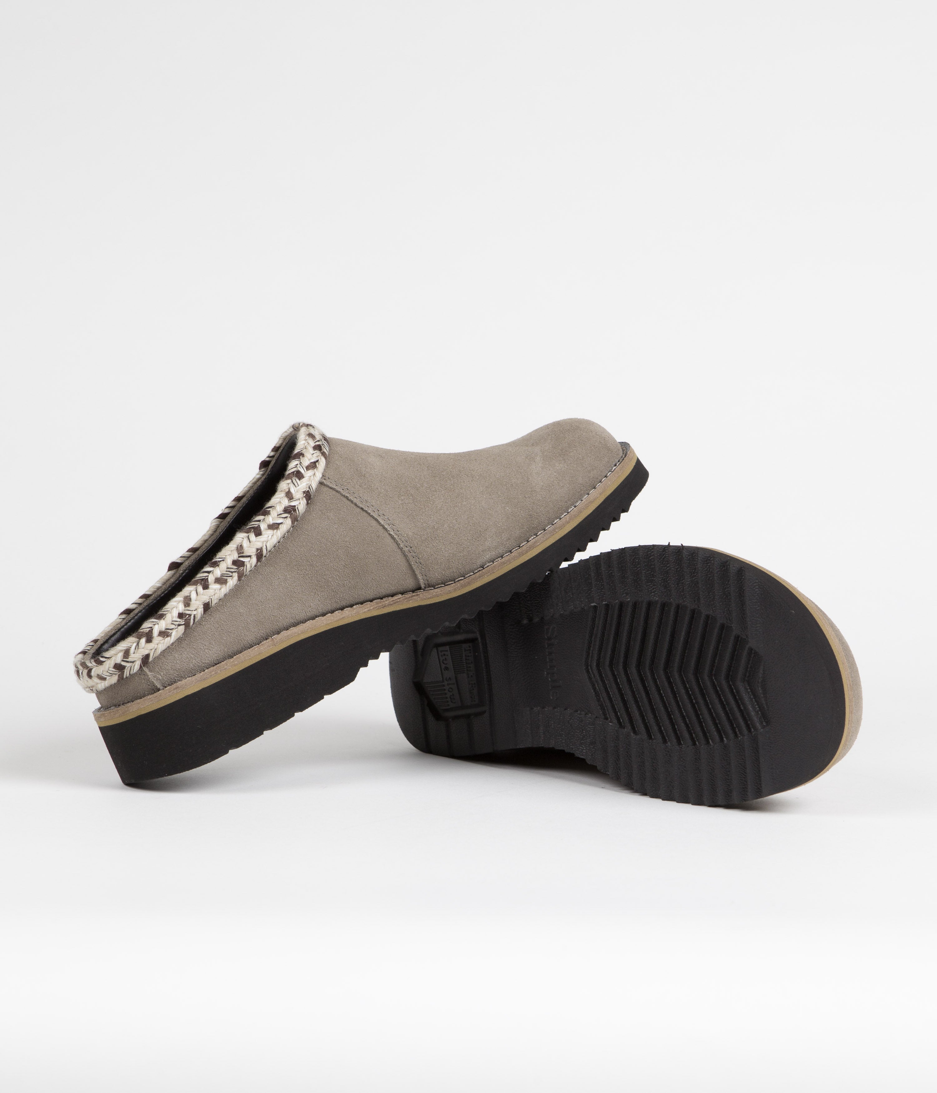Simple Original Suede Clogs - Taupe | Flatspot