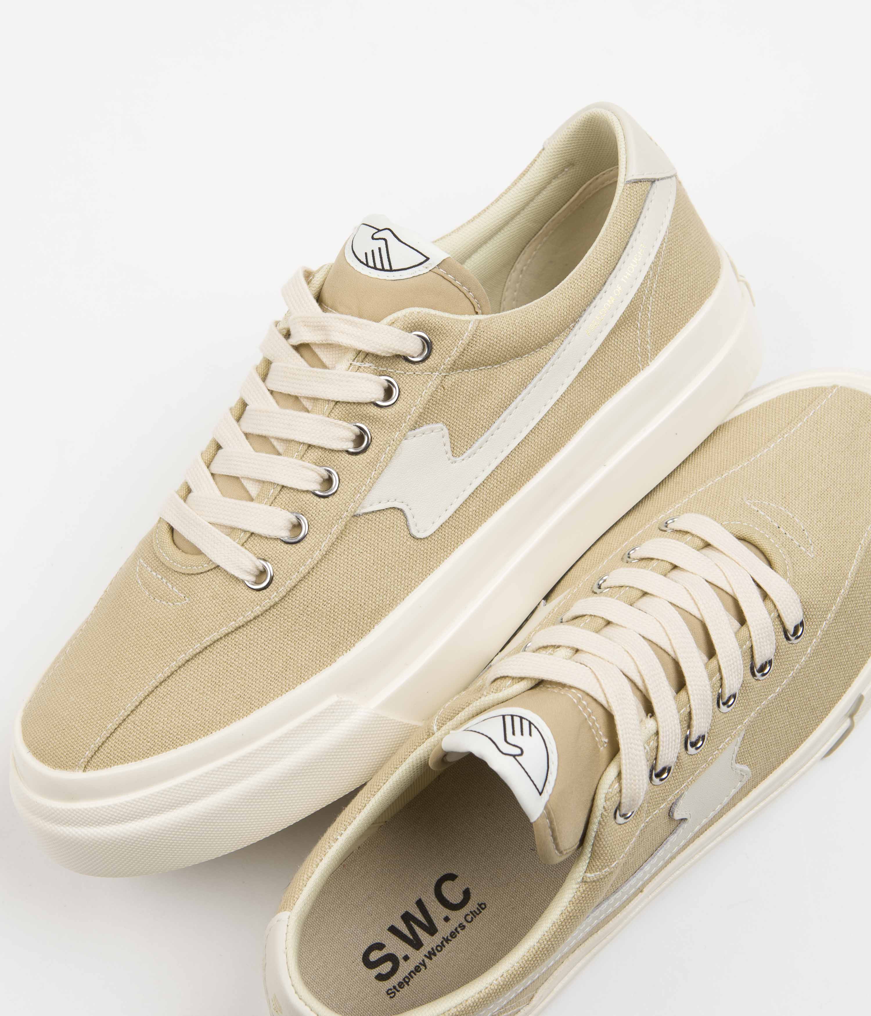 Stepney Workers Club Dellow S-Strike Canvas Shoes - Sand / Ecru | Flatspot