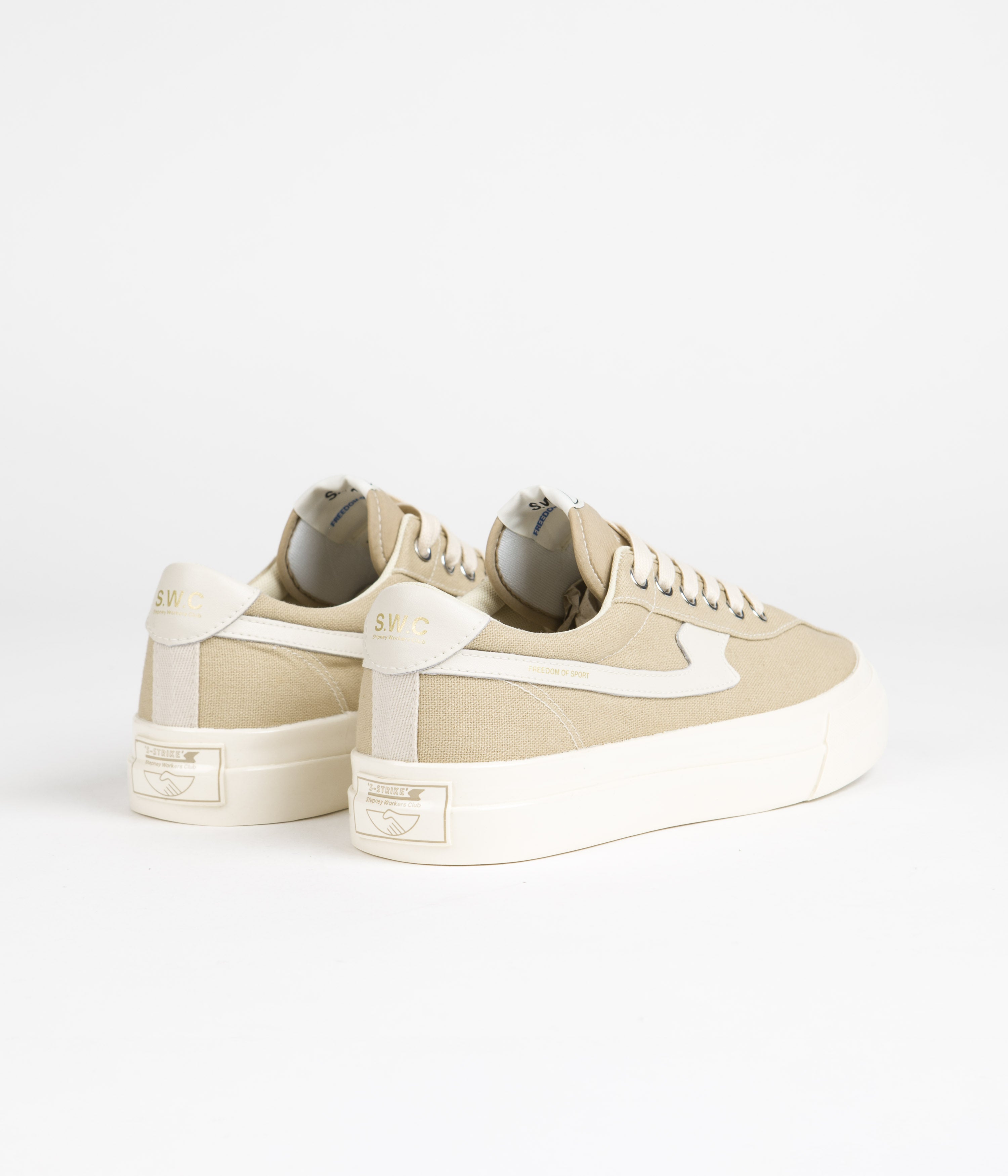 Stepney Workers Club Dellow S-Strike Canvas Shoes - Sand / Ecru | Flatspot