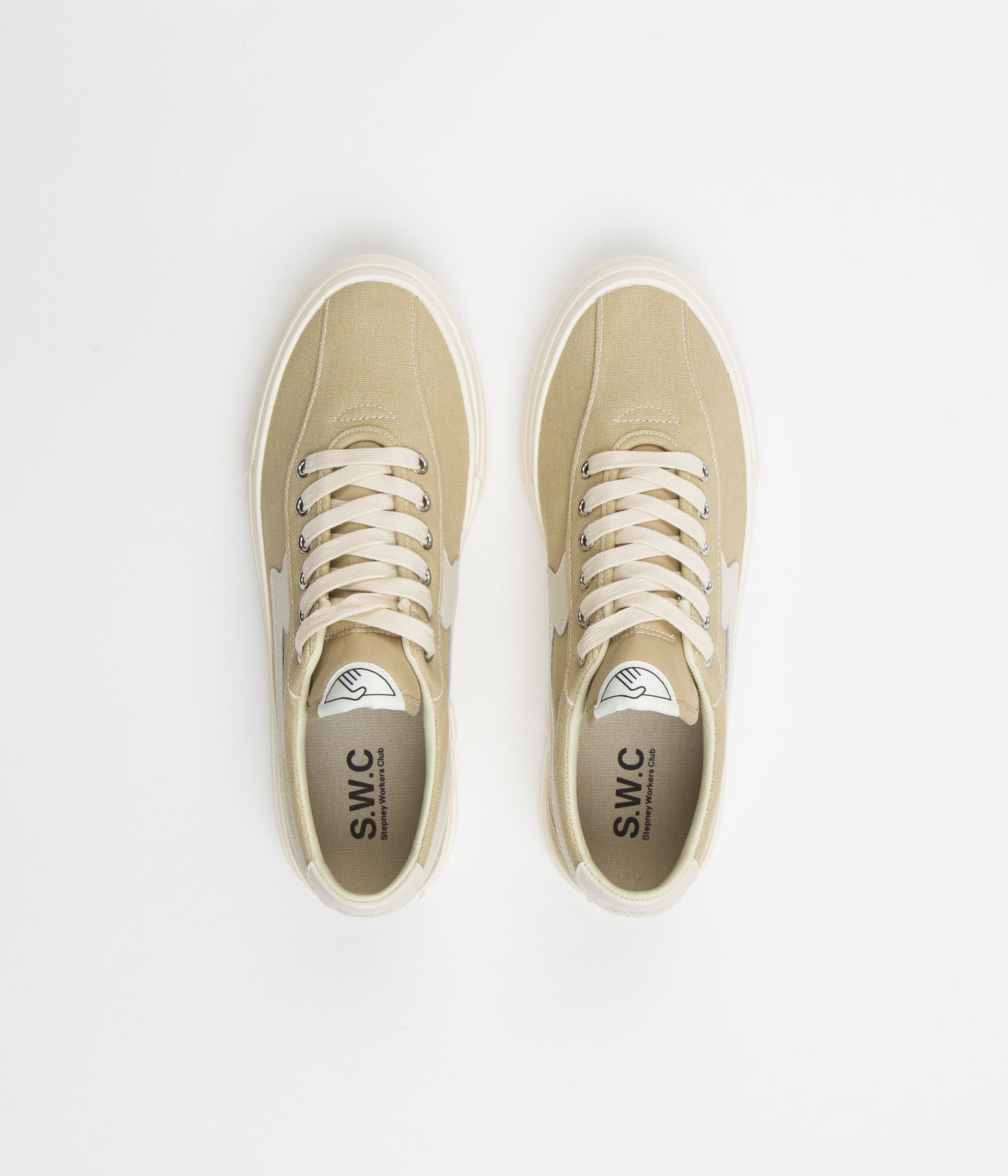Stepney Workers Club Dellow S-Strike Canvas Shoes - Sand / Ecru | Flatspot