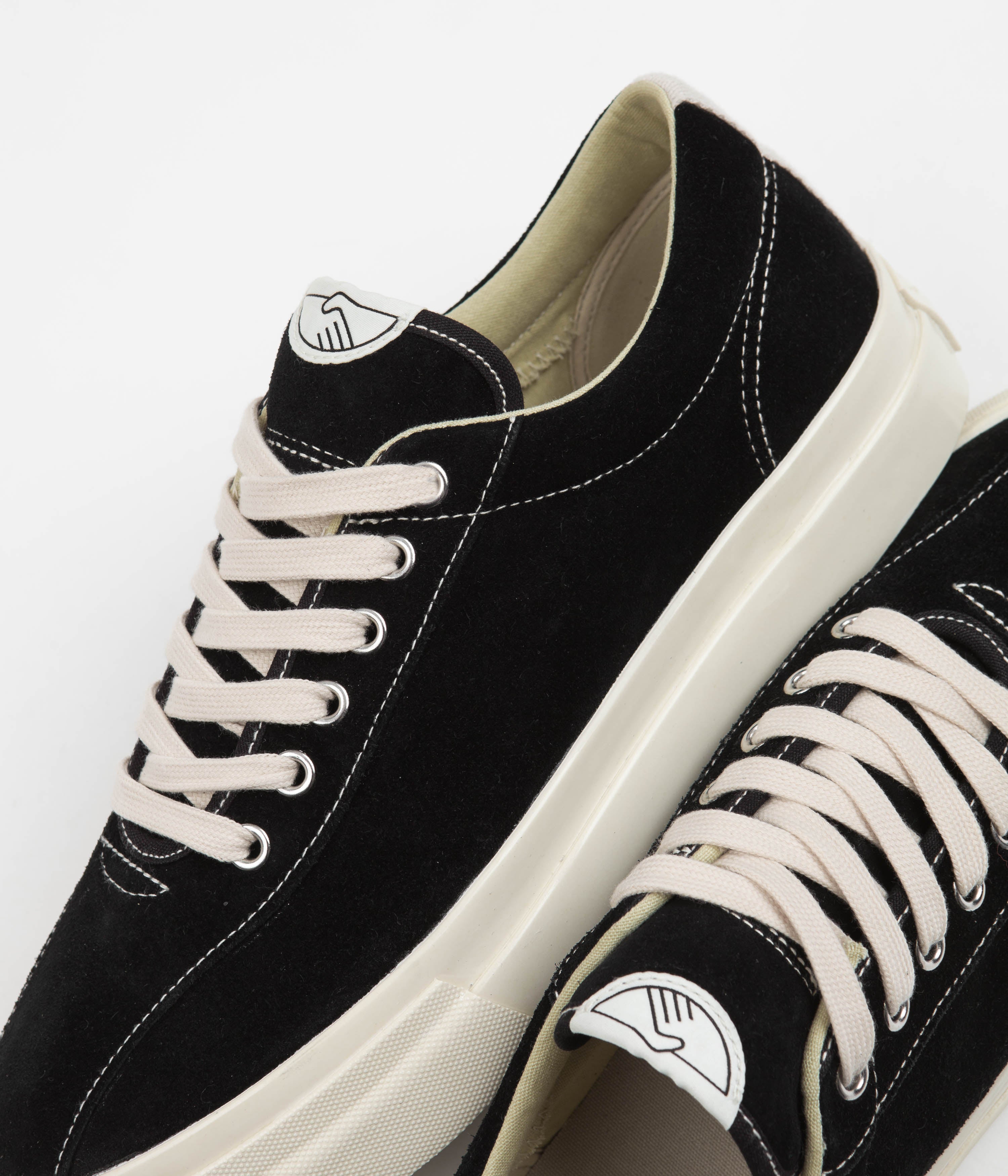 Stepney Workers Club Dellow Suede Shoes - Black / Ecru | Flatspot