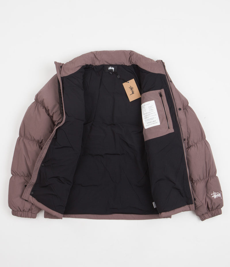 Stussy Ripstop Down Puffer Jacket - Rose | Flatspot