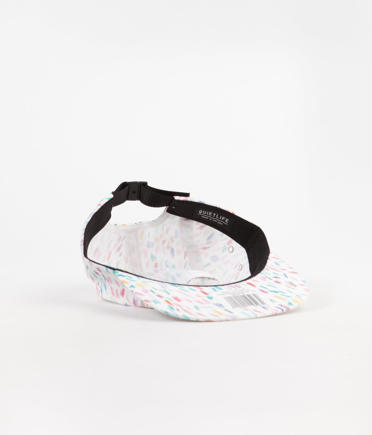 The Quiet Life Scribble 5 Panel Camper Cap - White | Flatspot