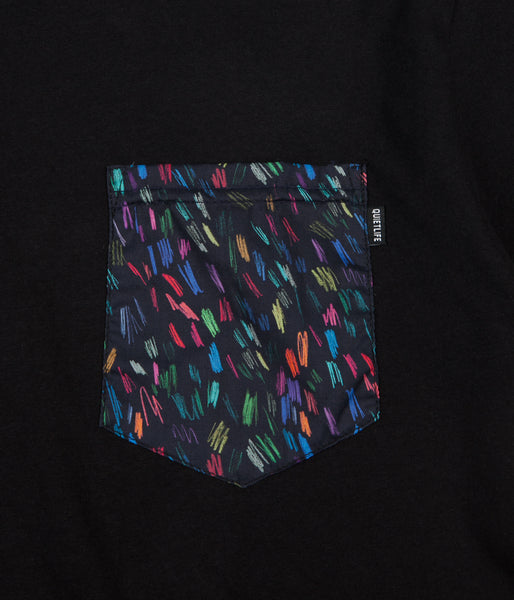 The Quiet Life Scribble Pocket T-Shirt - Black | Flatspot