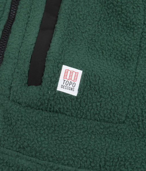 Topo Designs Mountain Pullover Fleece - Forest | Flatspot
