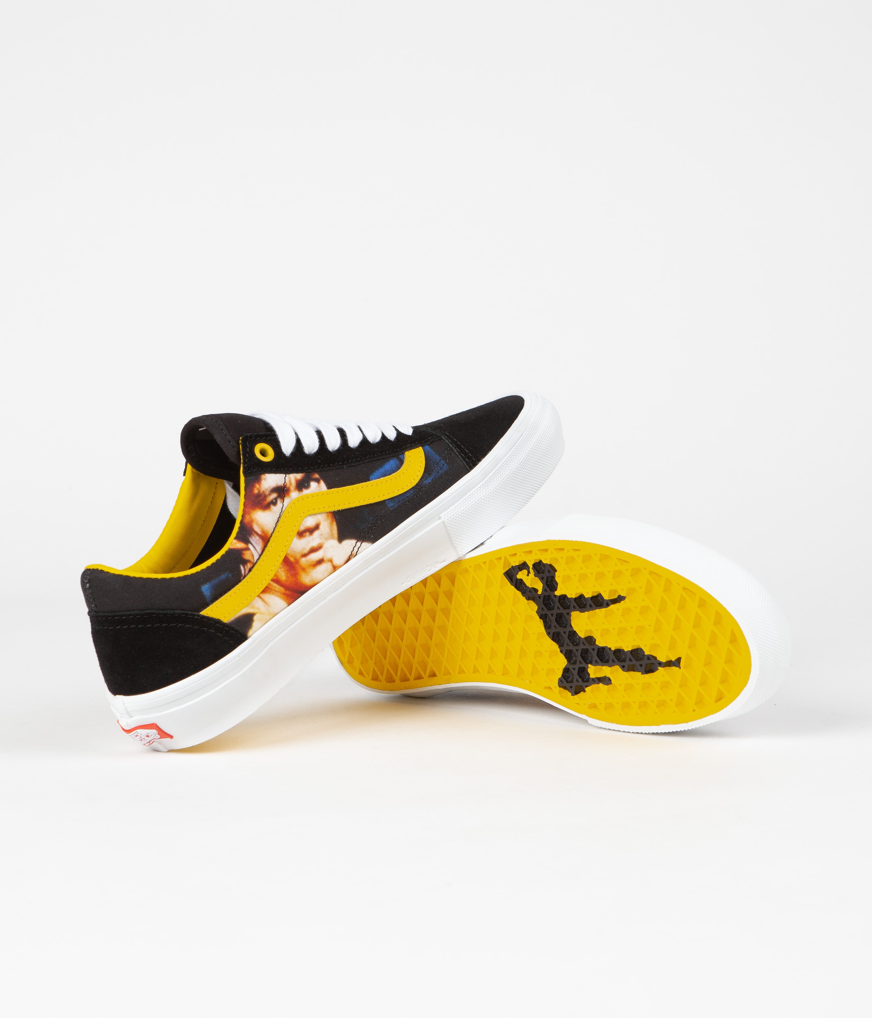 Vans Skate Old Skool Shoes - (Bruce Lee) Black / Yellow | Flatspot