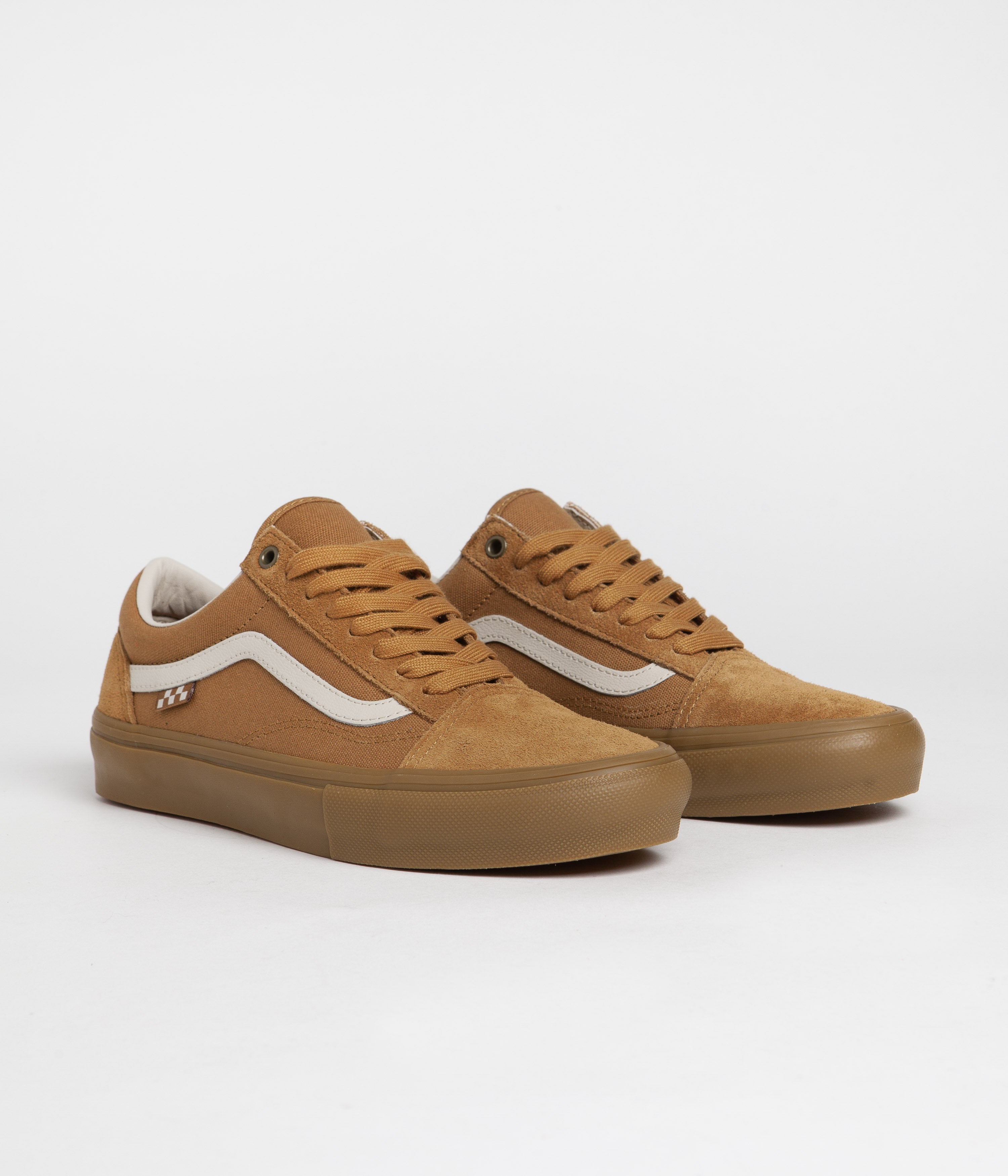 Vans Skate Old Skool Shoes Light Brown Gum Flatspot